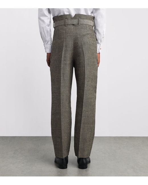 Vivienne Westwood Wool Corset-Detail Trousers in Grey for Men | Lyst UK