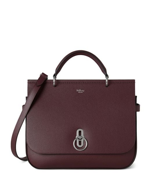Mulberry Large Leather Amberley Satchel in Purple | Lyst