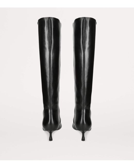 Stuart Weitzman Leather Naomi Knee-High Boots 50 in Black | Lyst