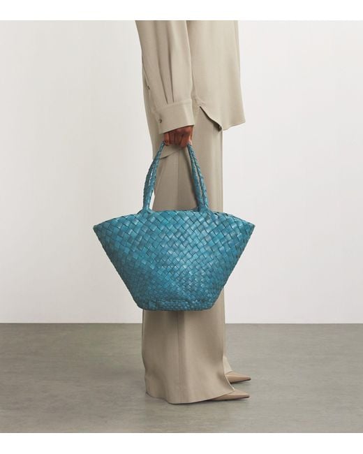 Dragon Diffusion Small Leather Egola Tote Bag in Blue | Lyst