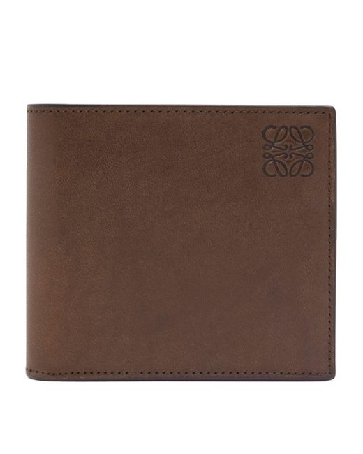 Loewe Leather Bifold Wallet in Brown for Men | Lyst UK