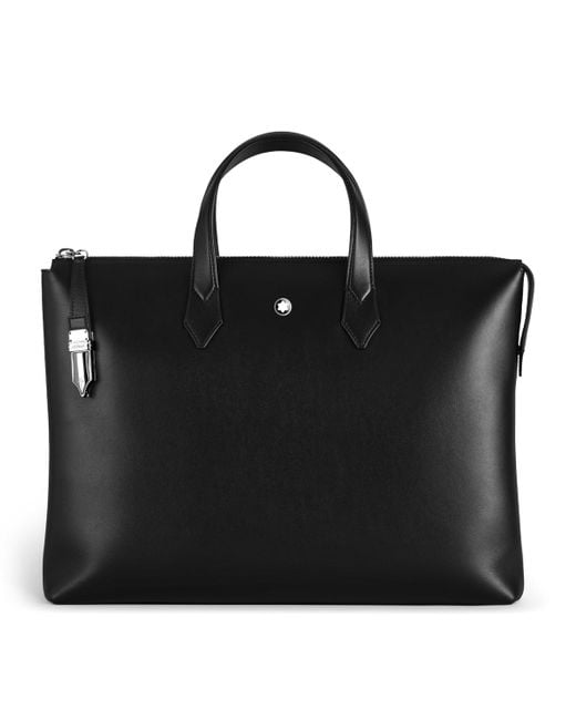 Montblanc Leather Soft Tote Bag in Black for Men | Lyst
