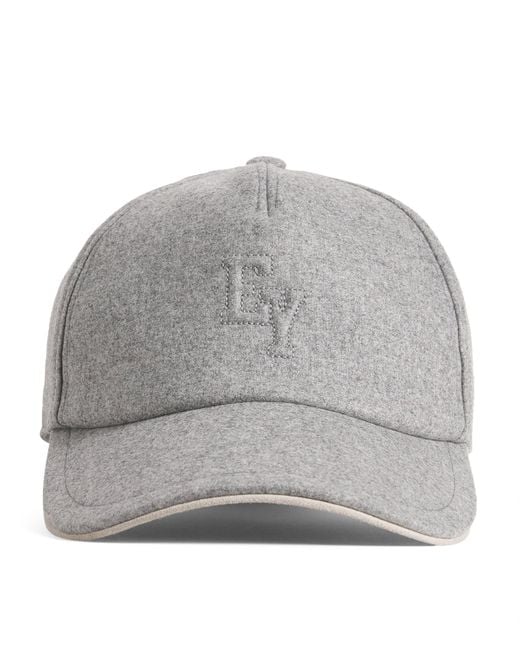 Eleventy Embroidered Logo Baseball Cap in Grey for Men | Lyst UK