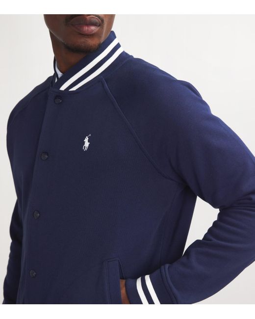Polo Ralph Lauren Triple Pony Bomber Jacket in Blue for Men | Lyst