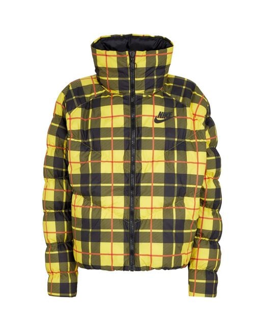 Nike Plaid Pack Fill Jacket in Yellow | Lyst