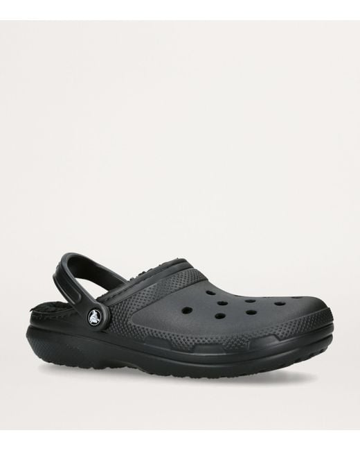 Crocs™ Classic Lined Clogs in Black for Men | Lyst