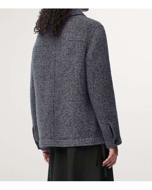 Loewe Wool-Blend Workwear Jacket in Gray | Lyst