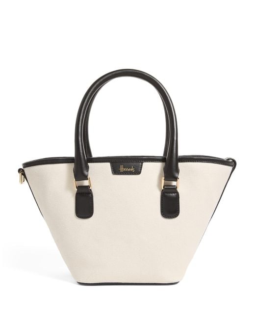 Harrods Grab Canvas Slouchy Tote Bag in Natural | Lyst UK