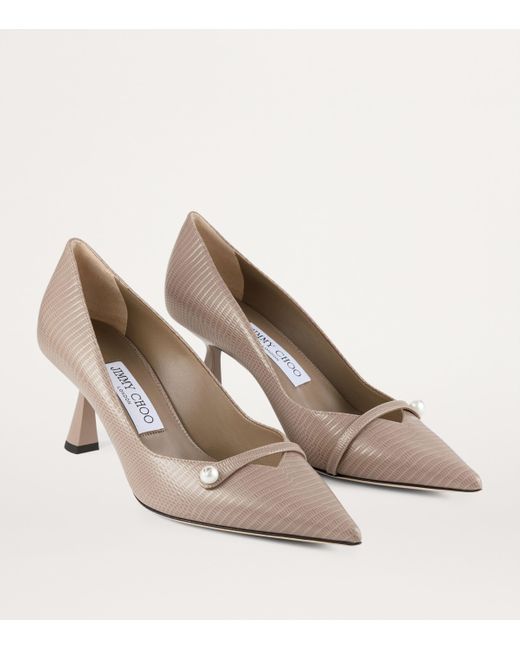 Jimmy Choo Rosalia 65 Calfskin Pumps in Metallic | Lyst