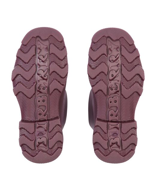 Burberry Wellington Boots in Purple | Lyst