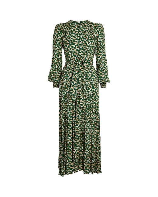 ME+EM Me+em Floral Tiered Maxi Dress in Green | Lyst