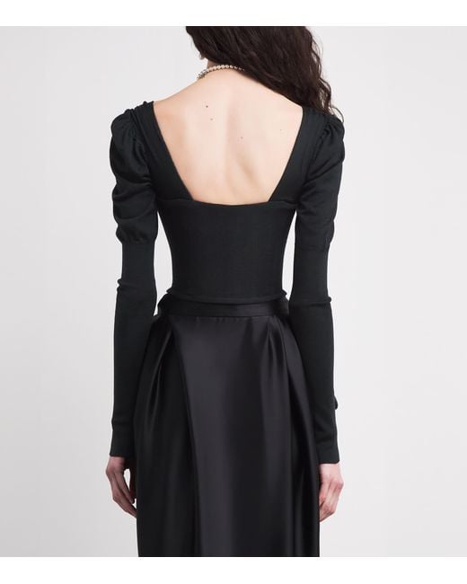 Vivienne Westwood Bea Corset Cardigan in Black | Lyst UK