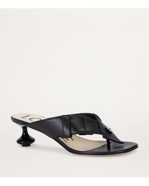 Loewe Toy Panta Toe Post Heeled Sandals 45 in Black | Lyst