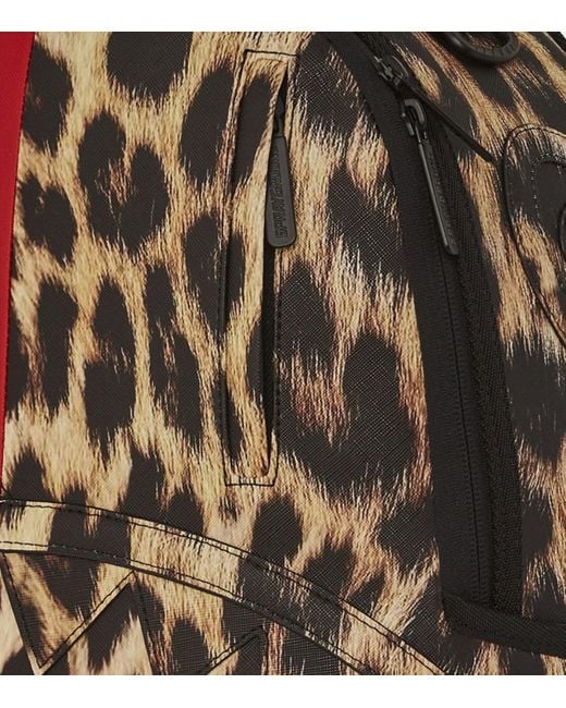 Sprayground Split Cheetah Backpack in Red | Lyst