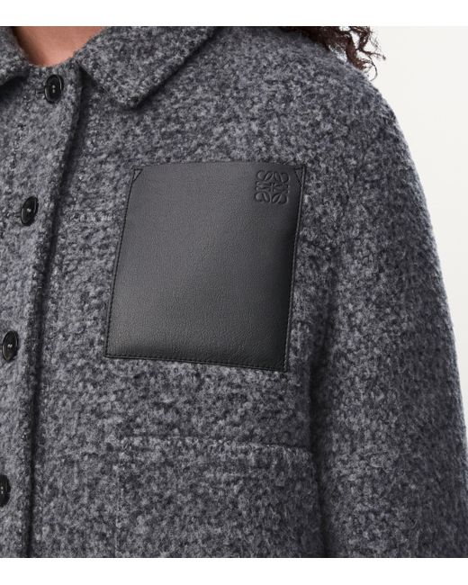 Loewe Wool-Blend Workwear Jacket in Gray | Lyst