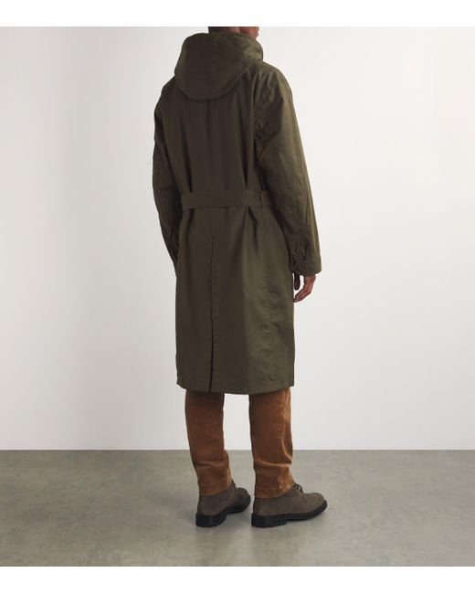 Polo Ralph Lauren Antique Waxed Overcoat in Green for Men | Lyst