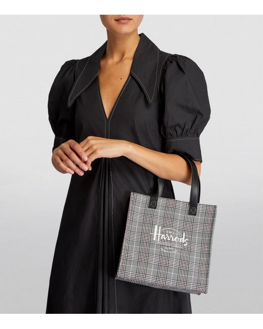 Harrods Small Southbank Check Bag in Black | Lyst