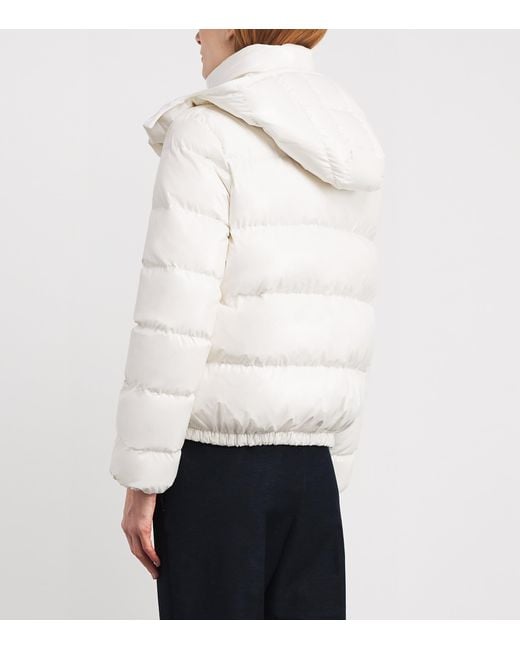Moncler Down Andro Puffer Jacket in White | Lyst UK