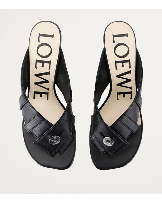 Loewe Toy Panta Toe Post Heeled Sandals 45 in Black | Lyst