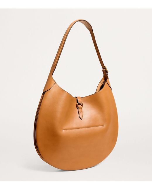 Polo Ralph Lauren Medium Polo Id Shoulder Bag in Brown | Lyst