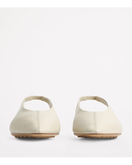 Bottega Veneta Sofia Slingback Ballet Flats in Natural | Lyst