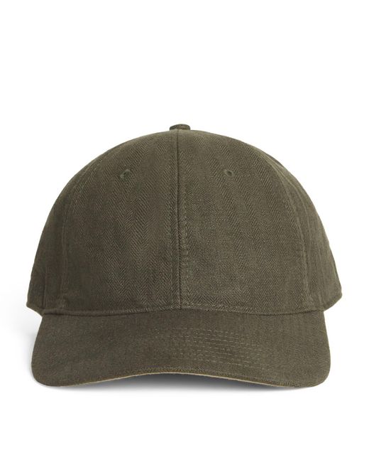 Polo Ralph Lauren Linen Herringbone Baseball Cap in Green for Men | Lyst