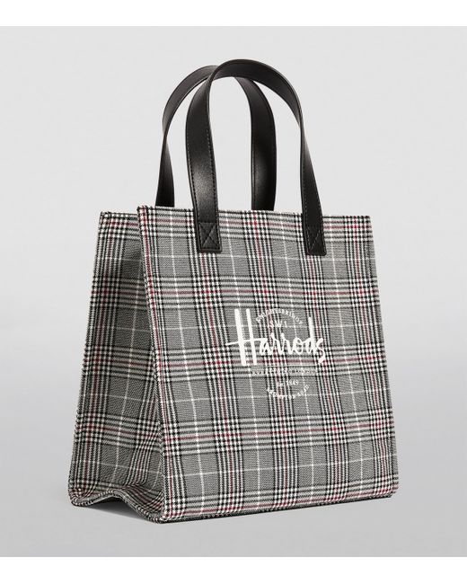 Harrods Small Southbank Check Bag in Black | Lyst