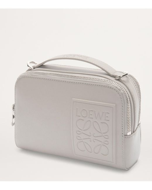 Loewe Mini Leather Cross-Body Camera Bag in Gray for Men | Lyst
