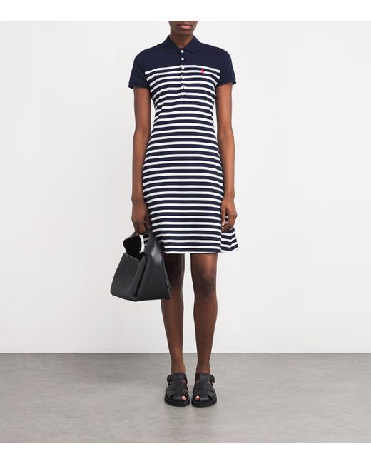 Polo Ralph Lauren Polo Shirt Dress in Blue | Lyst