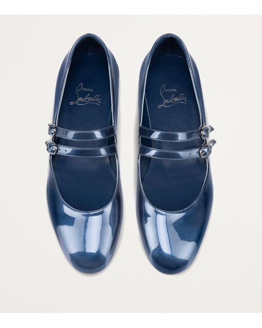 Christian Louboutin Sweet Jane Leather Ballet Flats in Blue | Lyst