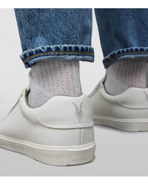 AllSaints Leather Brody Sneakers in White for Men | Lyst