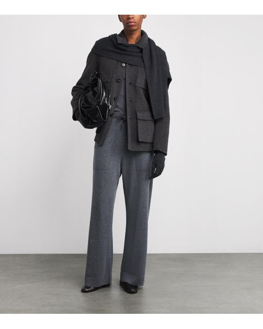 Soft Goat Wool-Cashmere Signature Jacket in Black | Lyst UK