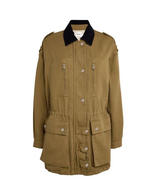 Isabel Marant Cotton Joanna Field Jacket in Green | Lyst UK