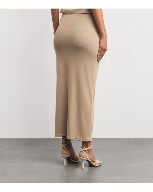 Christopher Esber Mineral Stone-Detail Cut-Out Maxi Skirt in Natural ...