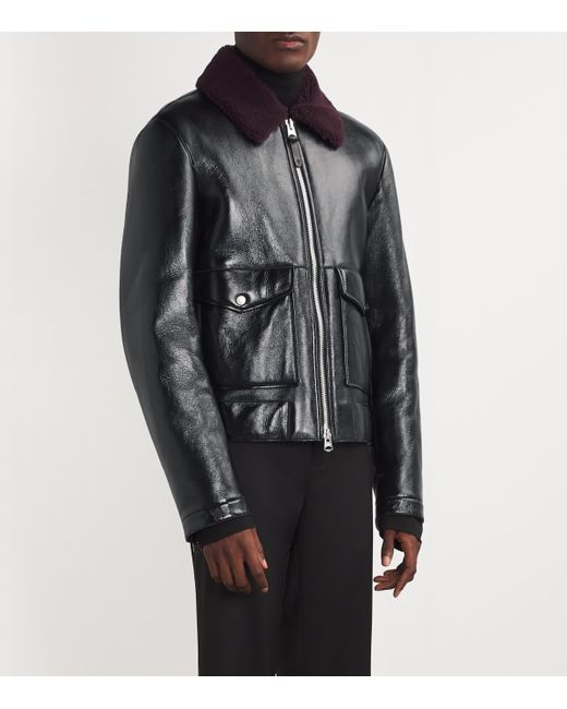 Mackage Sheepskin Enzo Jacket in Blue for Men | Lyst UK