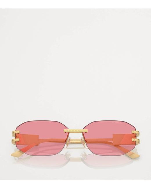 Versace Metal Sunglasses in Pink | Lyst UK