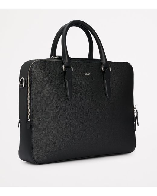 BOSS Leather Document Case in Black for Men | Lyst