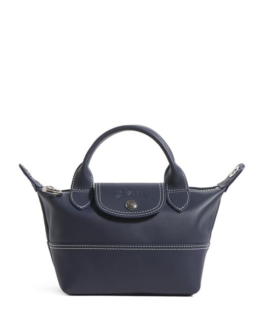 Longchamp Extra-Small Leather Le Pliage Xtra Top-Handle Bag in Blue ...