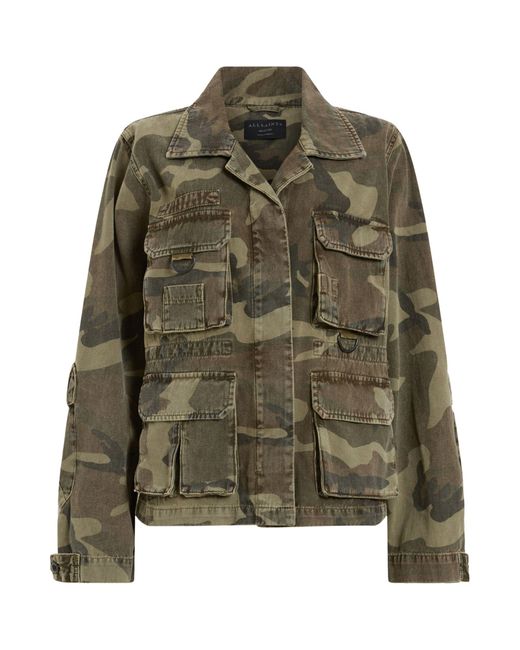 AllSaints Camouflage Elm Jacket in Green | Lyst