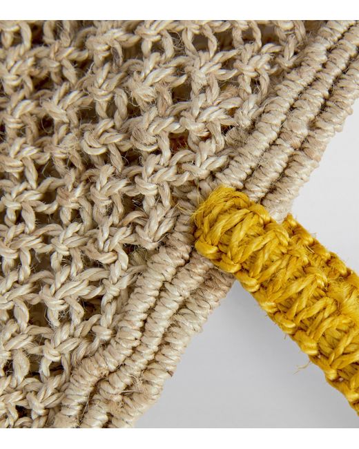 The Jacksons Woven Tula Lemon Tote Bag in Metallic | Lyst