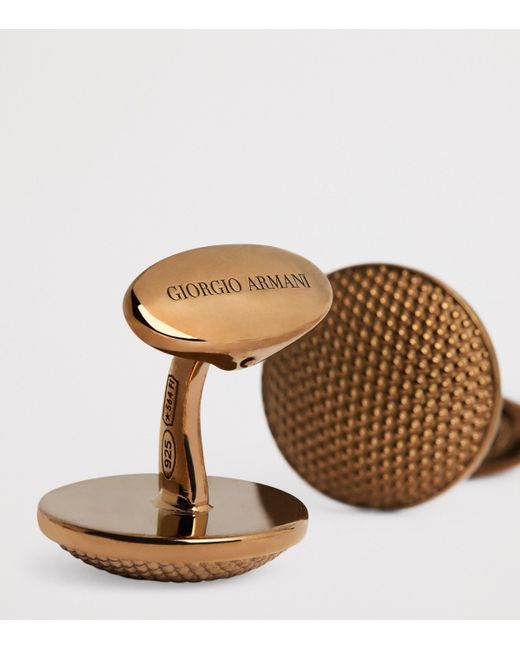 Giorgio Armani Bronze-Finish Sterling Cufflinks in Brown for Men | Lyst UK