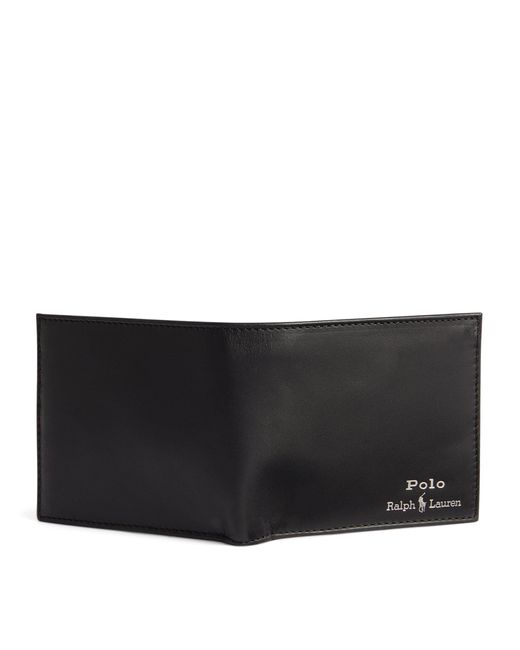 Polo Ralph Lauren Leather Bifold Wallet In Black For Men Lyst