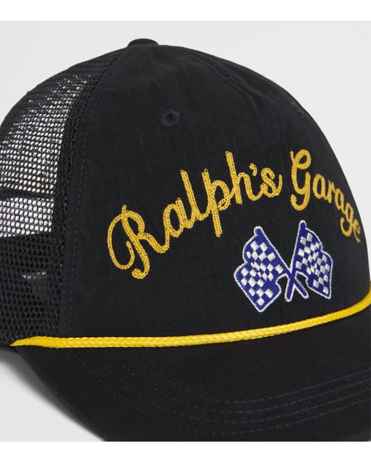 Polo Ralph Lauren Canvas Ralph's Garage Trucker Cap in Black for Men | Lyst