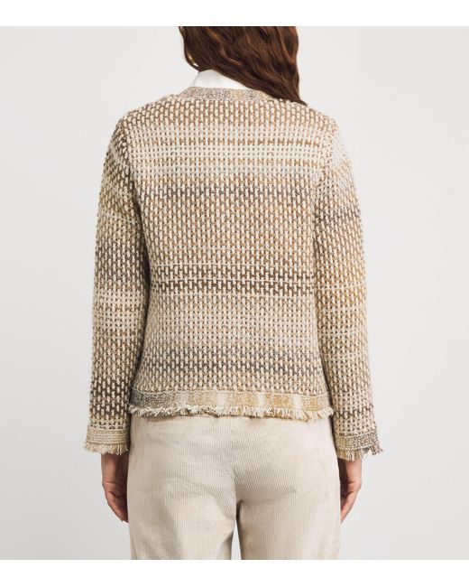 Veronica Beard Knitted Sariyah Jacket in Brown | Lyst UK