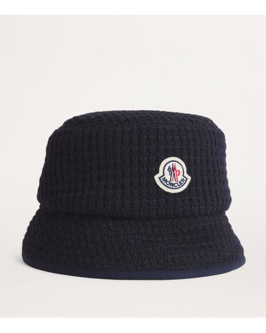 Moncler Reversible Logo-Patch Bucket Hat in Black for Men | Lyst UK