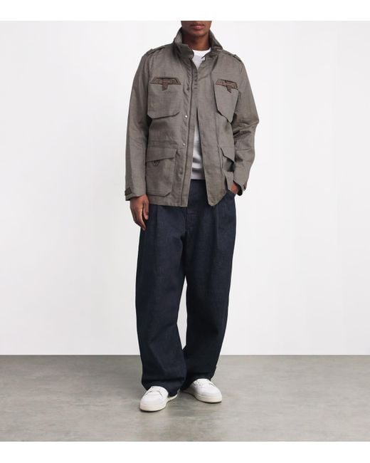 Sease Laminated Linen Endurance Jacket in Gray for Men | Lyst