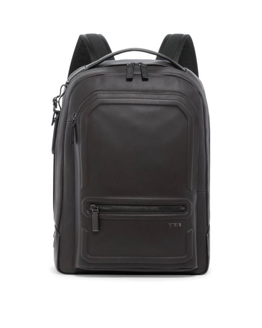 Tumi Leather Harrison Bradner Backpack in Black | Lyst