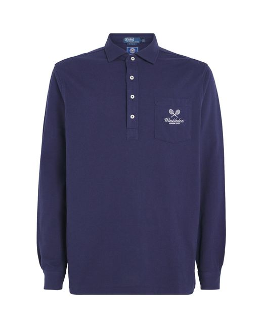 Ralph Lauren X Wimbledon Cotton Logo Crest Polo Shirt in Blue for Men | Lyst UK