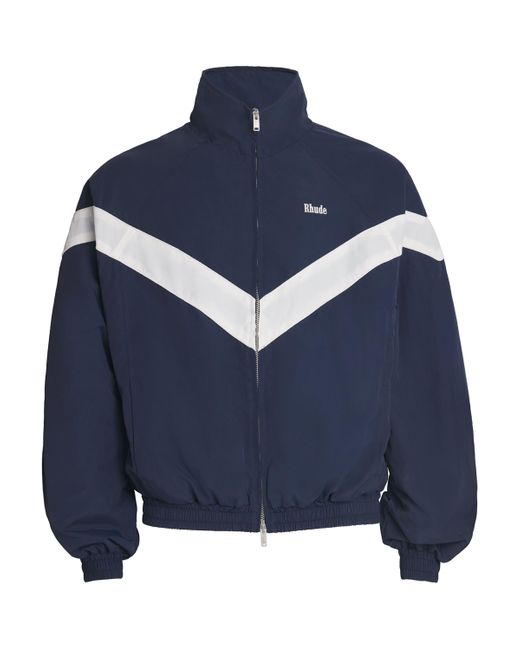 Rhude Logo Stripe Track Jacket in Blue for Men | Lyst
