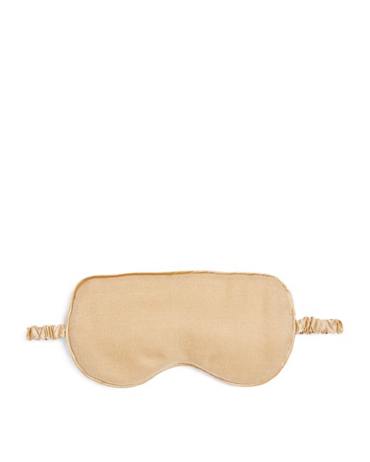 Olivia Von Halle Cashmere Audrey Eye Mask in Natural | Lyst